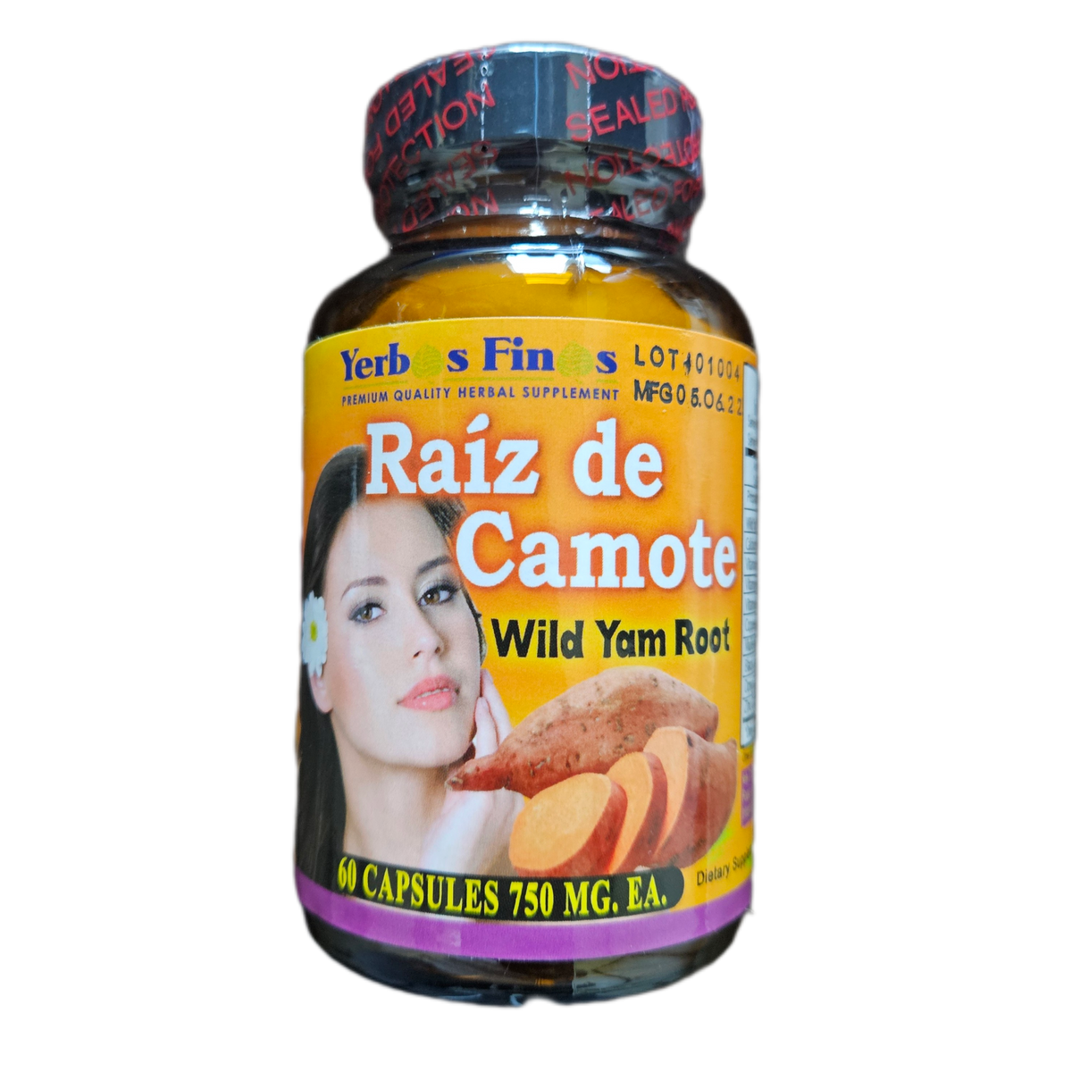 Raiz de Camote (Wild Yam Root)- 60 Capsules. 750mg ea. – El Paisa Mercadito